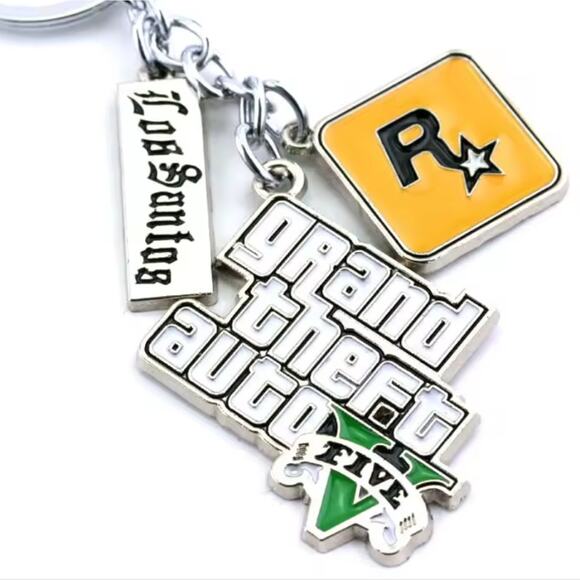 Handmade | Accessories | Grand Theft Auto V Keychain Gta 5 Gamer ...